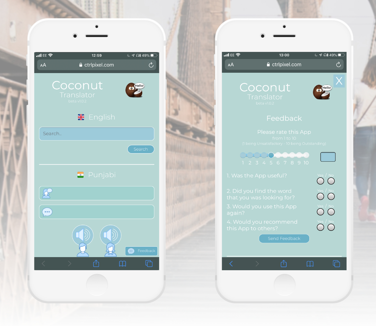 coconut translator – Kira Dhaliwal UX